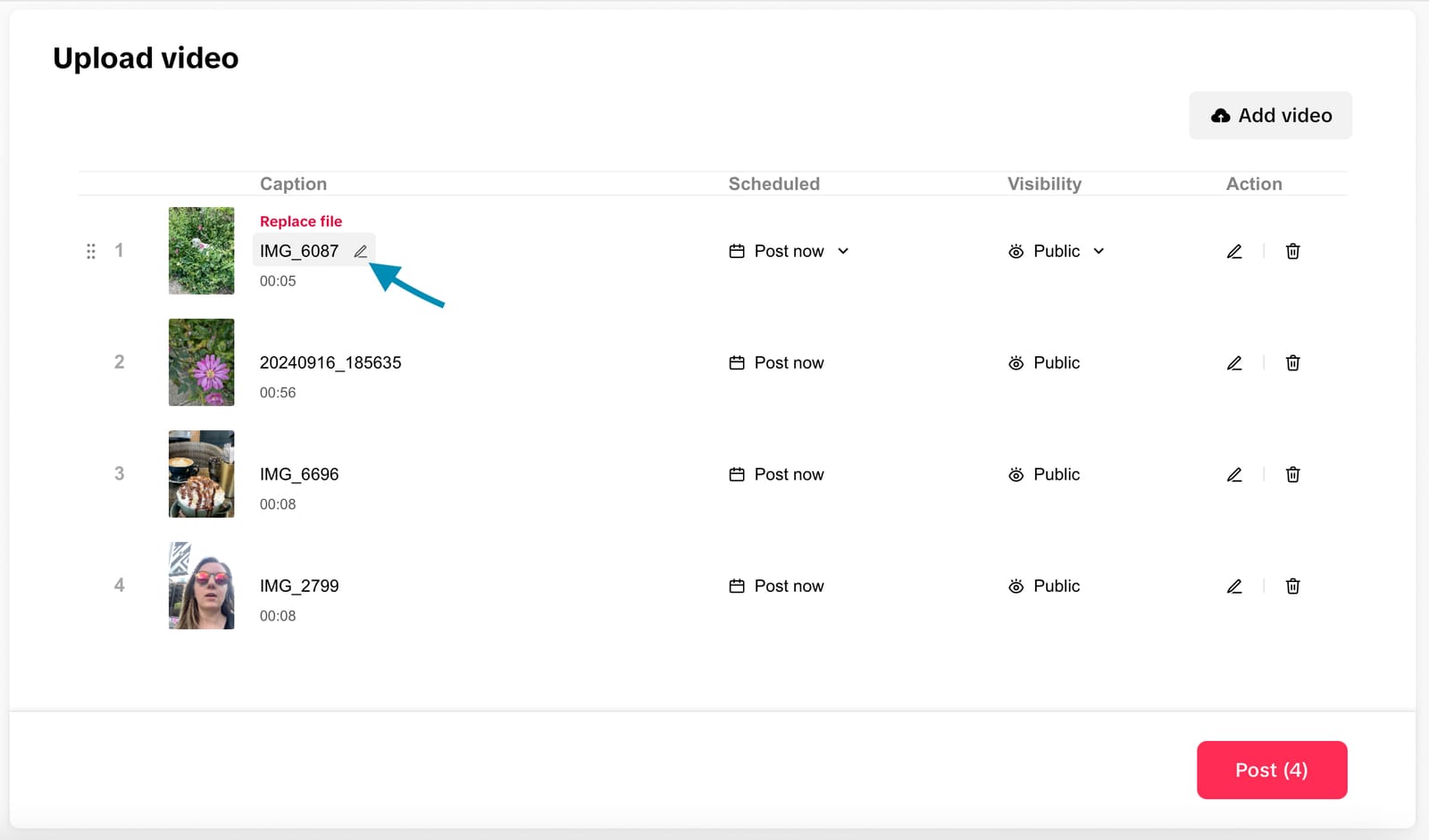 How to upload TikTok videos in bulk - Minter.io Analytics Blog: Insights for Instagram, TikTok ...
