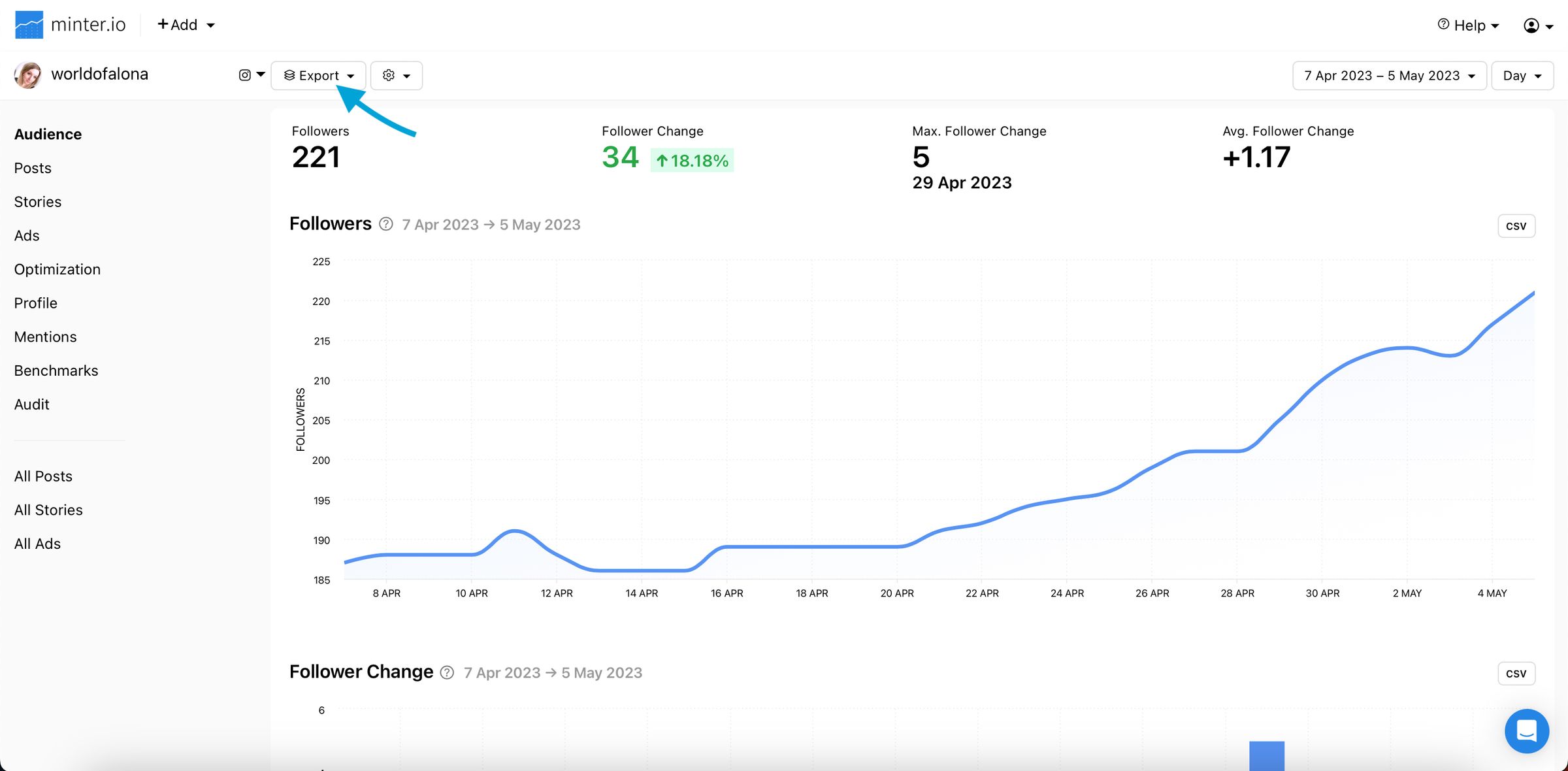 How to export and schedule exports for social media metrics - Minter.io ...