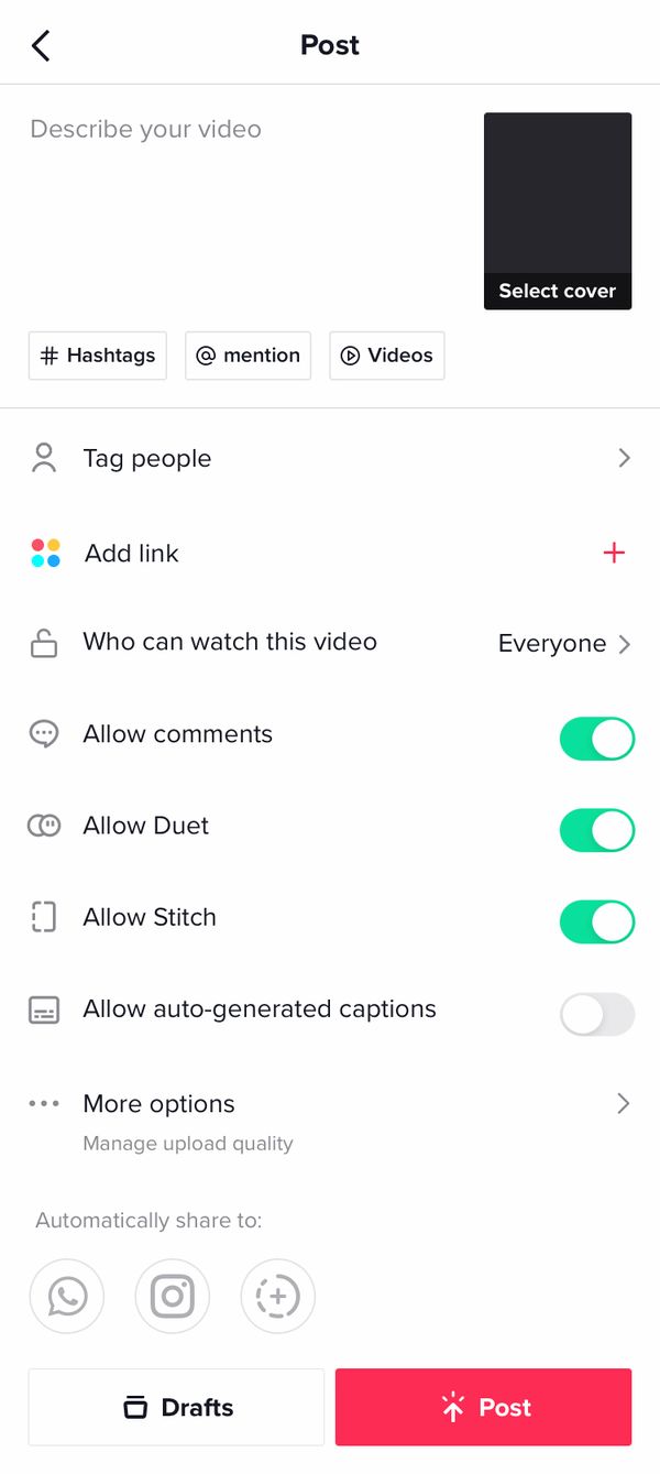Your guide to publishing posts on TikTok - Minter.io Analytics Blog ...