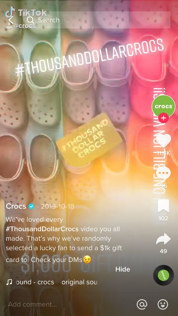 TikTok tips to steal from @crocs - Minter.io Analytics Blog: Insights ...